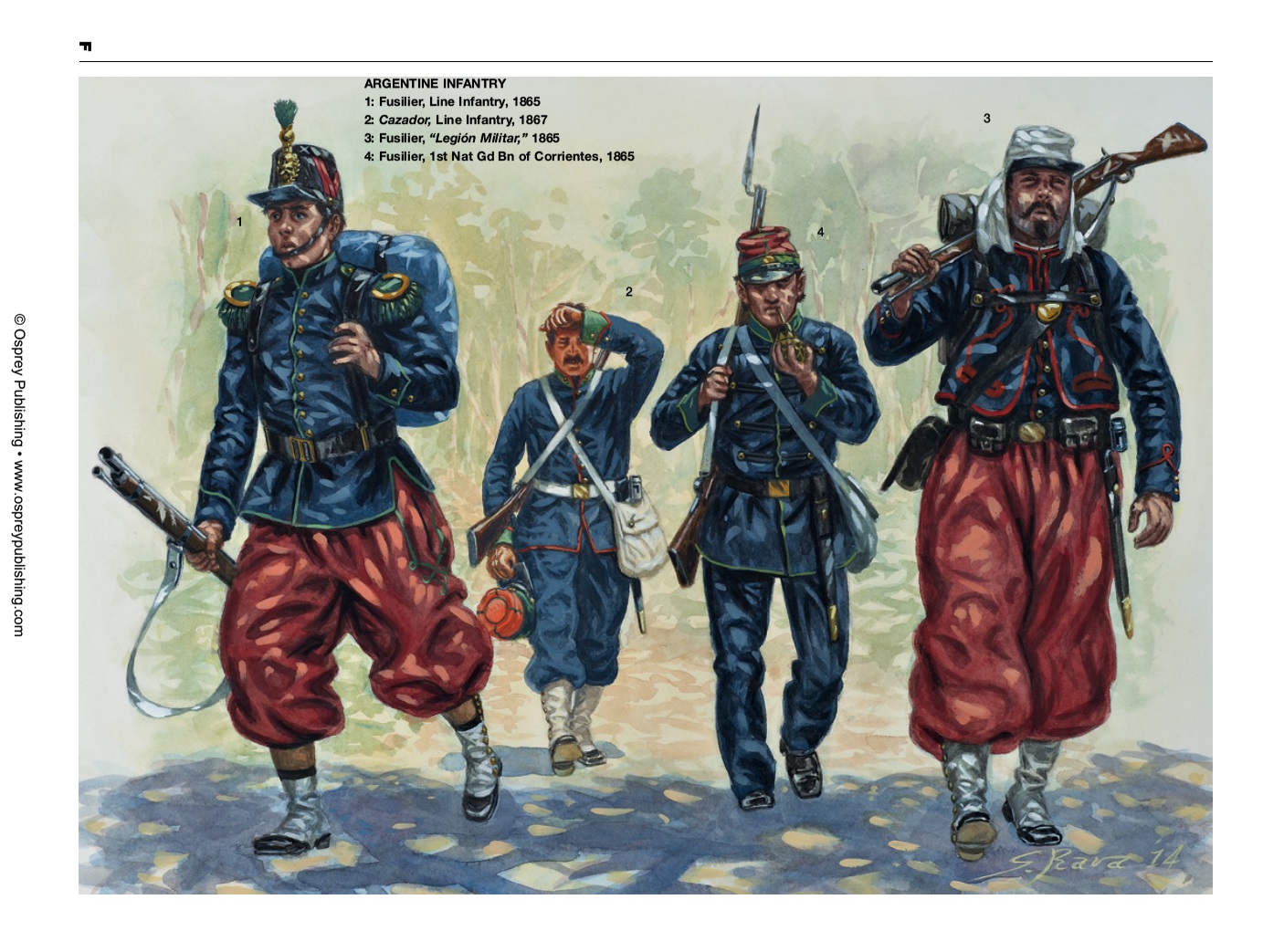 War of the Triple alliance. Argentinia; Infantry 1865-67 | American war ...